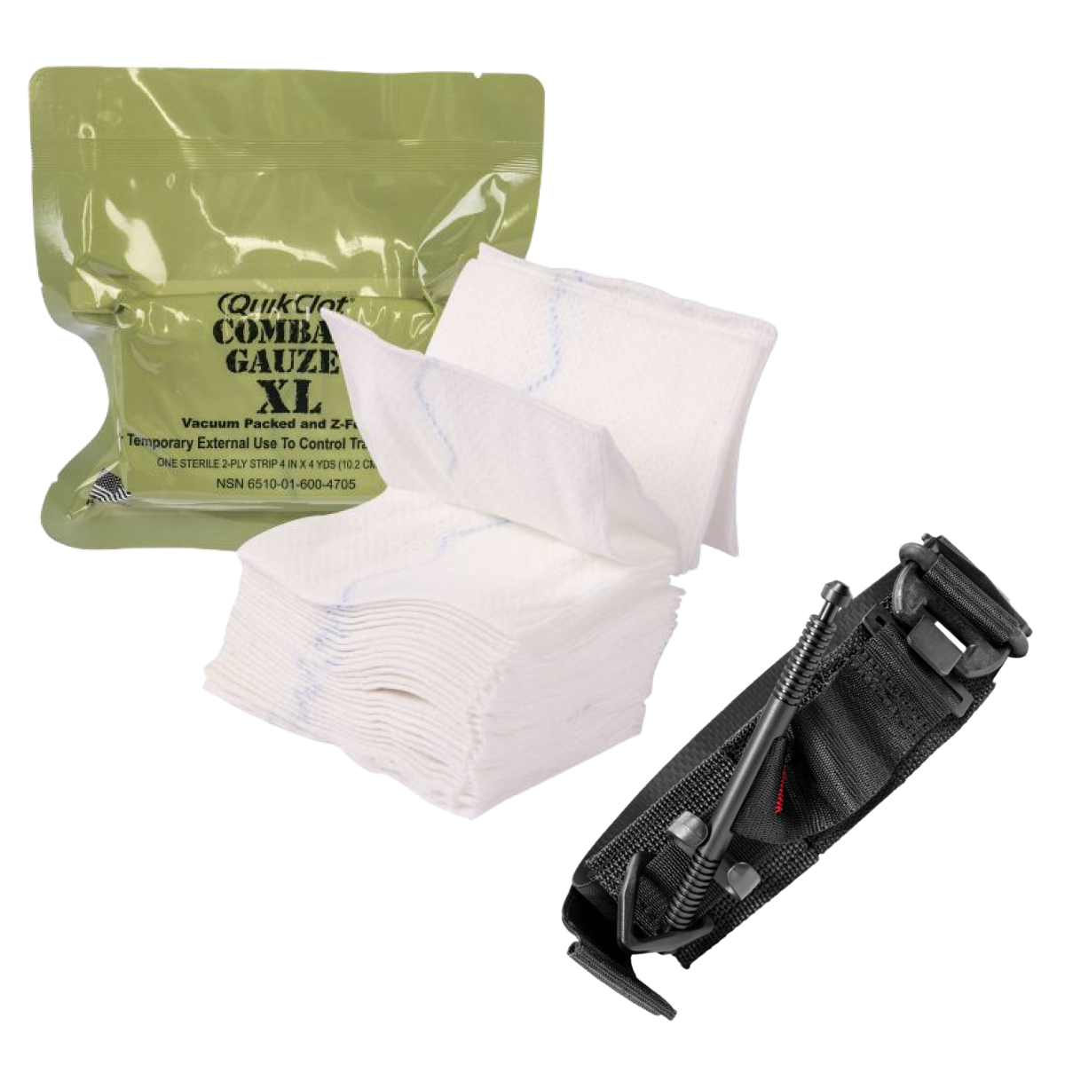 Buy SOF-T Gen 5 Tourniquet + QuikClot Combat Gauze XL Z-Fold Kit ...